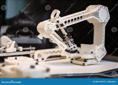 3d Printing Robot With Its Arm In Motion Building Complex Object From