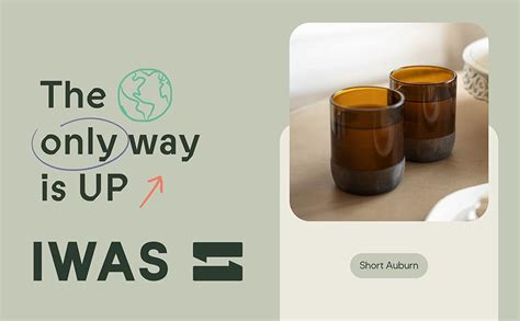 Iwas Upcycled Auburn Drinking Glasses 250 Ml 845 Oz