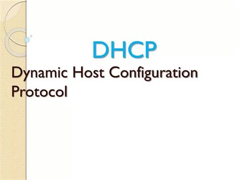 ppt dhcp powerpoint presentation free download id 5080452