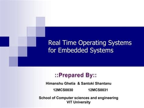Real Time Operating System Ppt