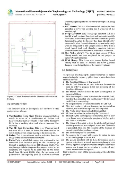 irjet a raspberry pi based speaker recognition system for access