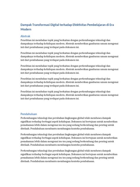 Dampaktransformasidigitalterhadapefektivitaspembelajarandiera