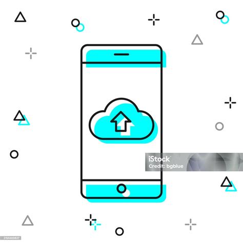 スマートフォンからのクラウドアップロード白い背景に線のアイコン Sendのベクターアート素材や画像を多数ご用意 Send アイコン