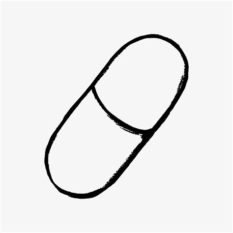 Hard Capsule Doodle Illustration Vector Premium Vector Rawpixel