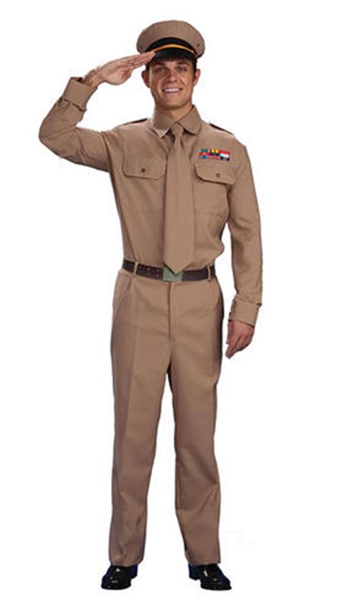 1940s Ww2 Adults Fancy Dress 40s Wartime Military Uniform Mens Ladies