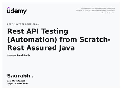 Learning Udemy Apitesting Bdd Apiautomation Java Restassured Saurabh Garg