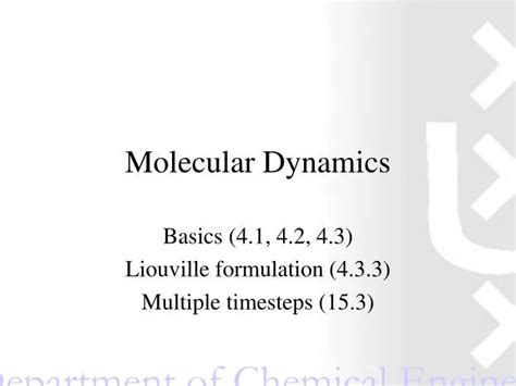 Ppt Molecular Dynamics Powerpoint Presentation Free Download Id