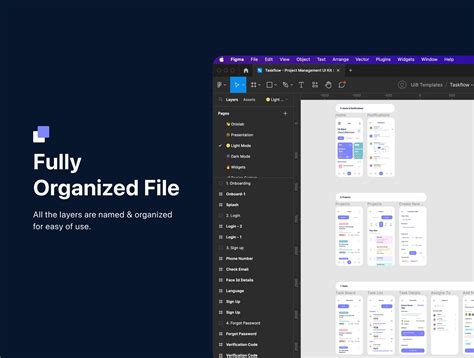 Taskflow Project Management App UI Kit UI Kits UI Custom