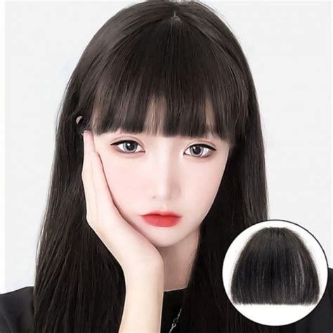 Erum 일자 앞머리 부분 가발 블랙 핫트랙스