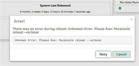 freepbx unknown error please run fwconsole reload verbose