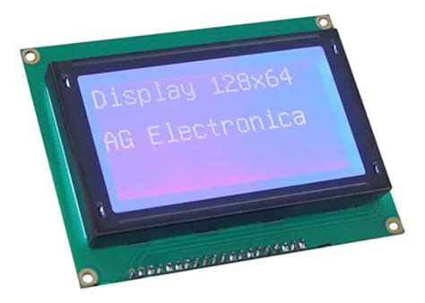 Display Gráfico Lcd 128x64 Backlight Azulled Blanco Envío Gratis