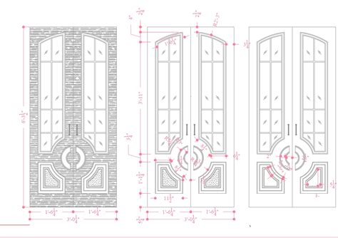 Porte En Bois Et Verre Dans Autocad Téléchargement Cad Gratuit 1786