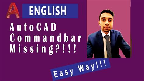 How To Restore Missing Command Bar In Autocad Easy Way Sulesh Digital Youtube