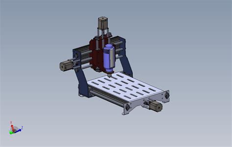 简易版cnc三轴数控机床solidworks 2012模型图纸免费下载 懒石网