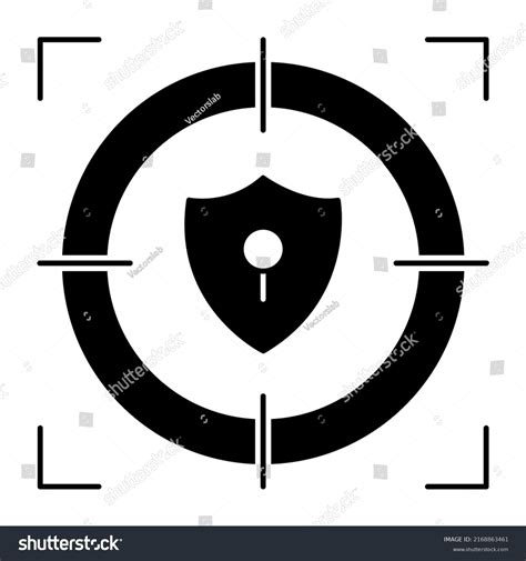 Editable Design Icon Security Target Stock Vector Royalty Free