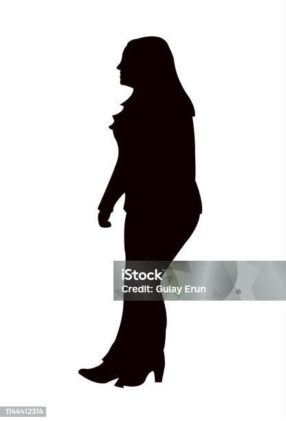A 여자 몸 실루엣 벡터 걷기에 대한 스톡 벡터 아트 및 기타 이미지 걷기 검은색 벡터 Istock