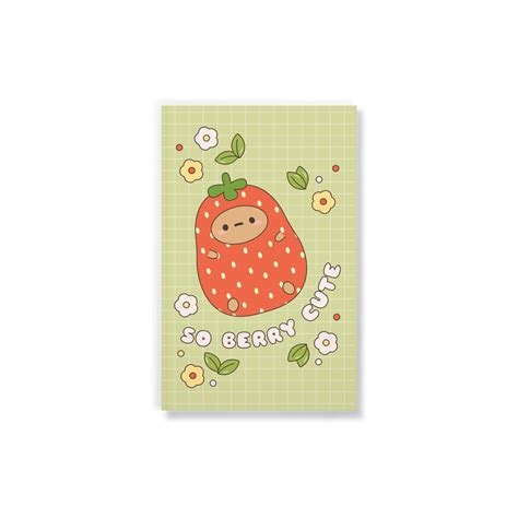 Denik Tayto Strawberry Classic Layflat Notebook Shopcgx