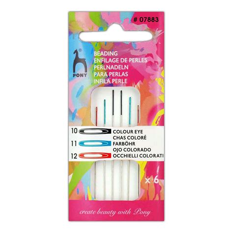 Beading Colour Coded Needles Sz 10 12 Very Crafty