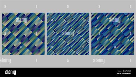 Gradient Geometrical Rectangle Pattern Background Design Set Abstract