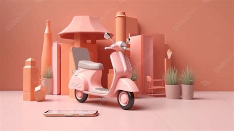 Fondo Representación 3D De Aplicaciones Móviles Con Entrega De Pedidos