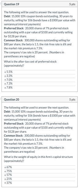 Solved Question 17 5 Pts The Following Will Be Used To