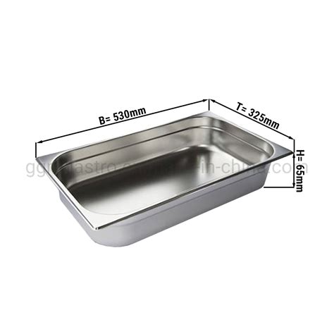 European Style Traditional Rectangle Shape Gn Pan Food Pans Stainless