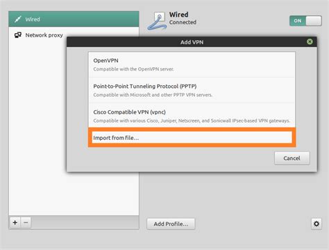 set up openvpn on linux mint via network manager support center