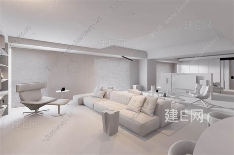 唐忠汉设计 现代客餐厅3d模型下载 Id104941099 建e网3d模型