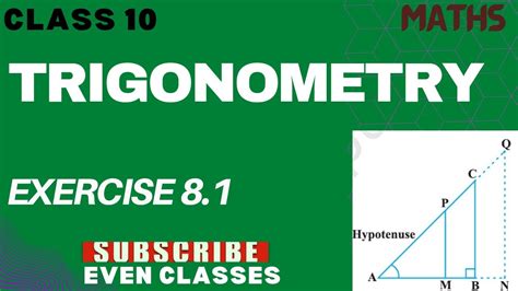 Trigonometry Class 10 Exercise 8 1 Q1 To Q6 Introduction To
