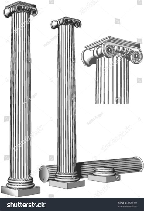 Very Ancient Pillars Royalty Free Stock Vector 24365881