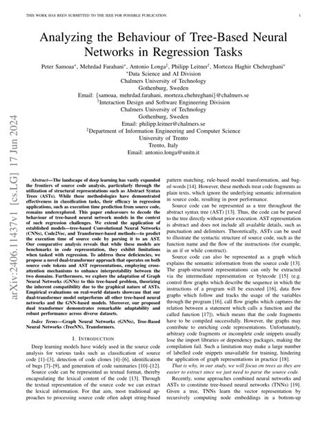PDF Analysing The Behaviour Of Tree Based Neural Networks In