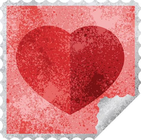 Heart Symbol Graphic Square Sticker Stamp 12550993 Vector Art At Vecteezy