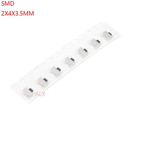 50pcs Smd Smt 2x4x35mm 2pin Tact Push Button Switch Micro Key Power