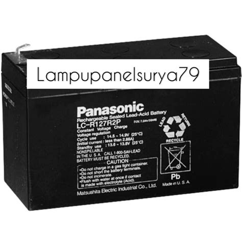 Jual Aki Accu Battery VRLA Panasonic V Ah Aki UPS DLL Baterai Shopee Indonesia