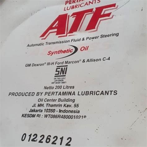 Jual Oli Pertamina Atf Transmisi 209liter Kab Tangerang Arstar Pelumas Tanggerang Tokopedia