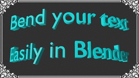 create curved text in blender bend any text part 1 in text effects