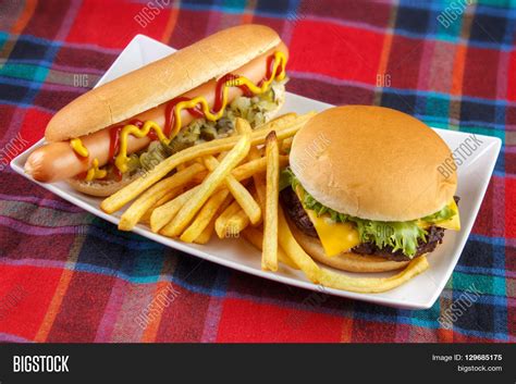 Hot Dog French Fries Image And Photo Free Trial Bigstock