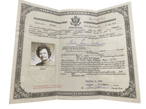 Naturalization Certificate Number Naturalization Certificate Lena