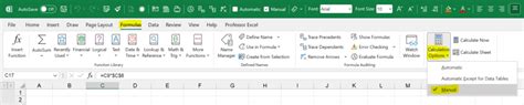 Big Excel Model How To Calculate Selected Cells Only