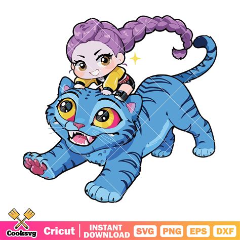 Chibi Rumi Ride Derpy Svg Rumi Huntrix Svg Derpy Tiger Svg Cooksvg