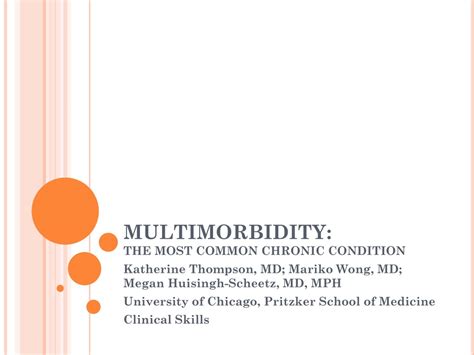 Ppt Multimorbidity Management Balancing Complex Health Needs