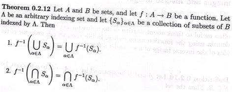 Solved Theorem Let A And B Be Sets And Let F Ab Be Chegg
