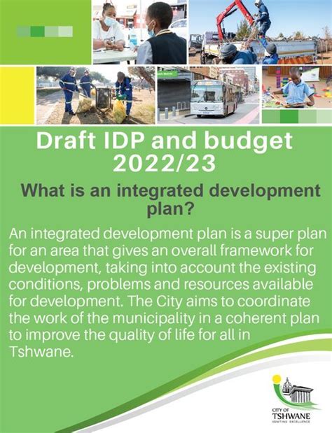 What Is An Integrated Development Plan Draftidpandbudget Cllr