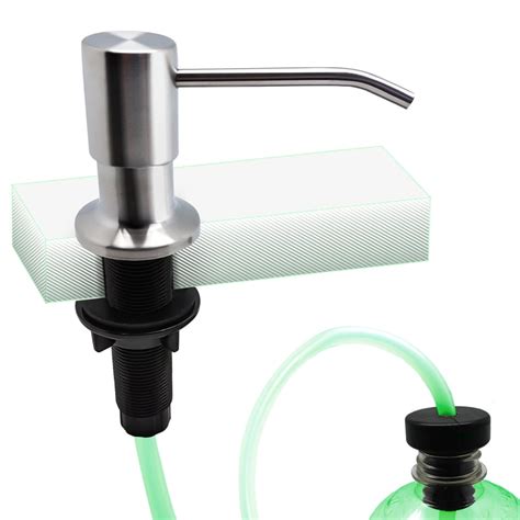 Built In Sink Soap Dispenser With 36 Extension Tube Stainless Steel