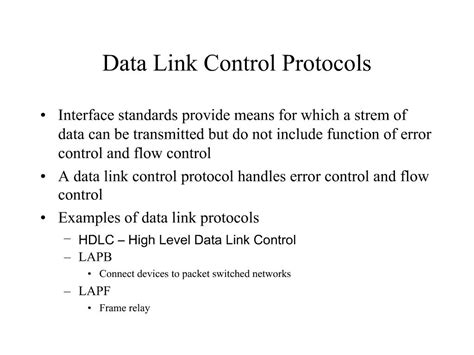 Ppt Data Link Control Protocols Powerpoint Presentation Free