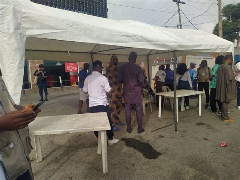 Two Hours Behind Schedule Inec Officials Not Yet At Tinubus Polling