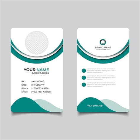 Premium Vector Modern And Clean Business Id Card Template