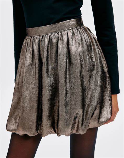 Metallic Bubble Hem Mini Skirt Madewell