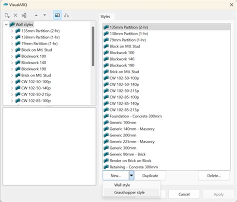 Walls And Curtain Walls Visualarq