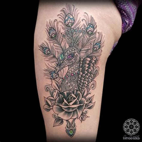 66 Numerous Wonderful Peacock Tattoo Ideas For People Who Are Extravagant